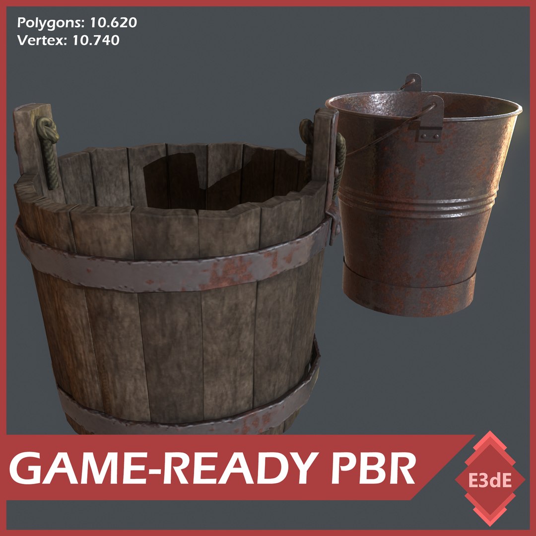 3D Western Buckets - TurboSquid 1371044