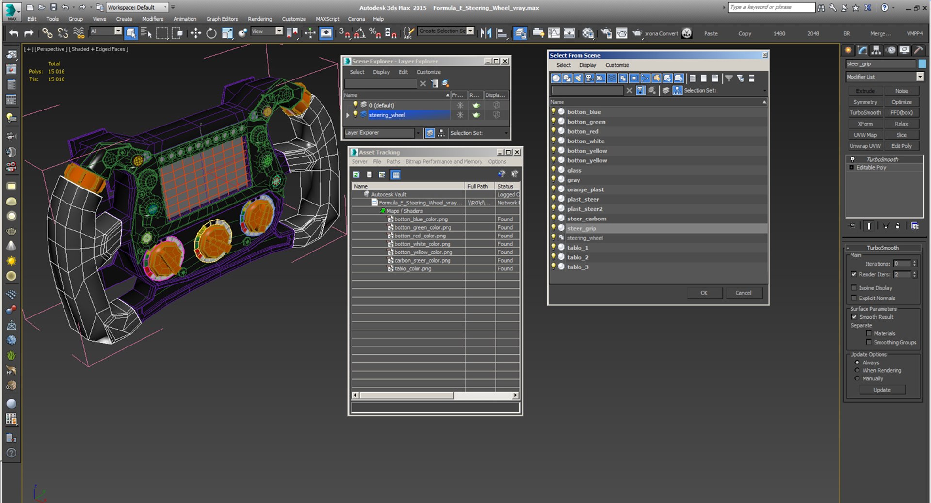 3D Formula E Steering Wheel - TurboSquid 1335470