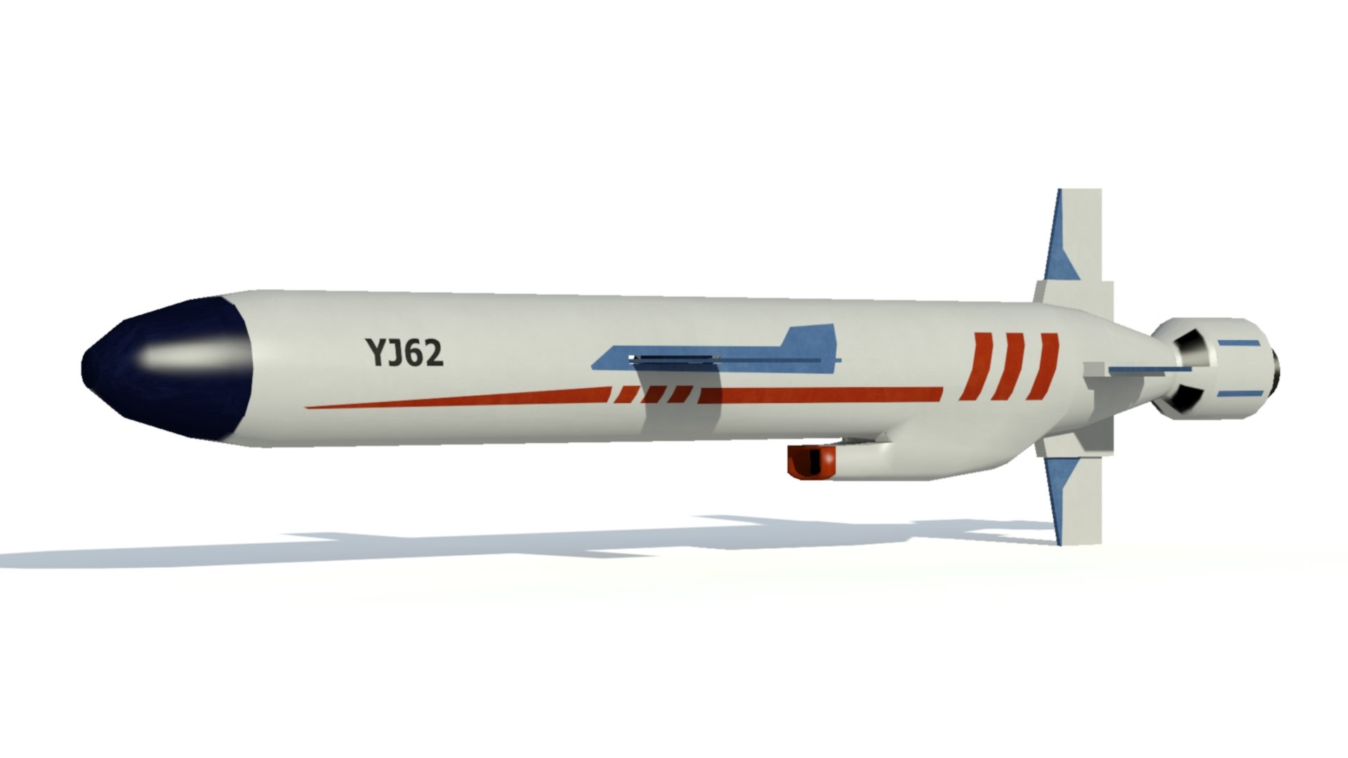 3D chinese anti ship cruise missile yj62 - TurboSquid 1888508