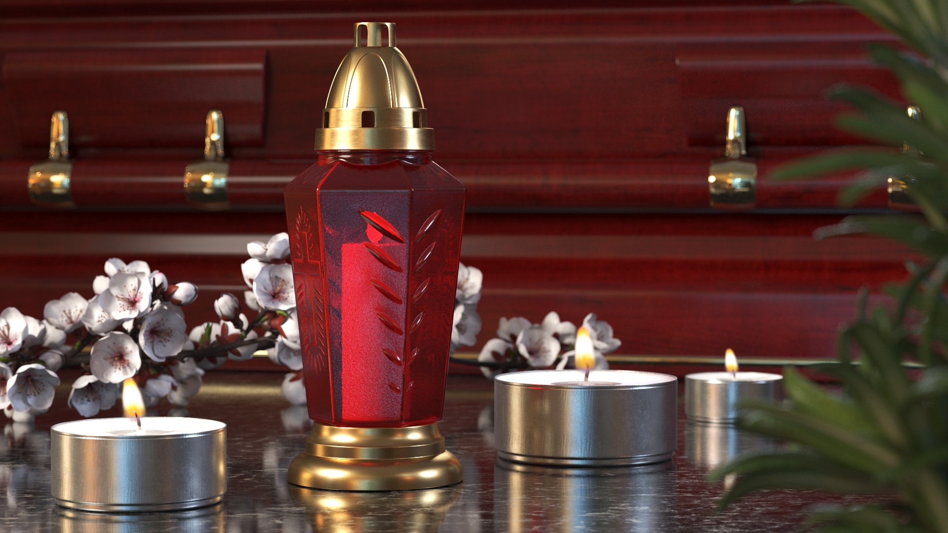 Taultic Lights Cemetery Memorial Candle 3D Model - TurboSquid 1954330