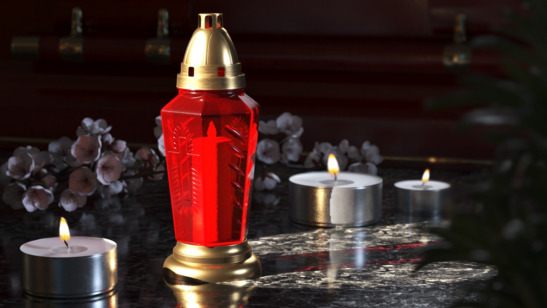 Taultic Lights Cemetery Memorial Candle 3D Model - TurboSquid 1954330