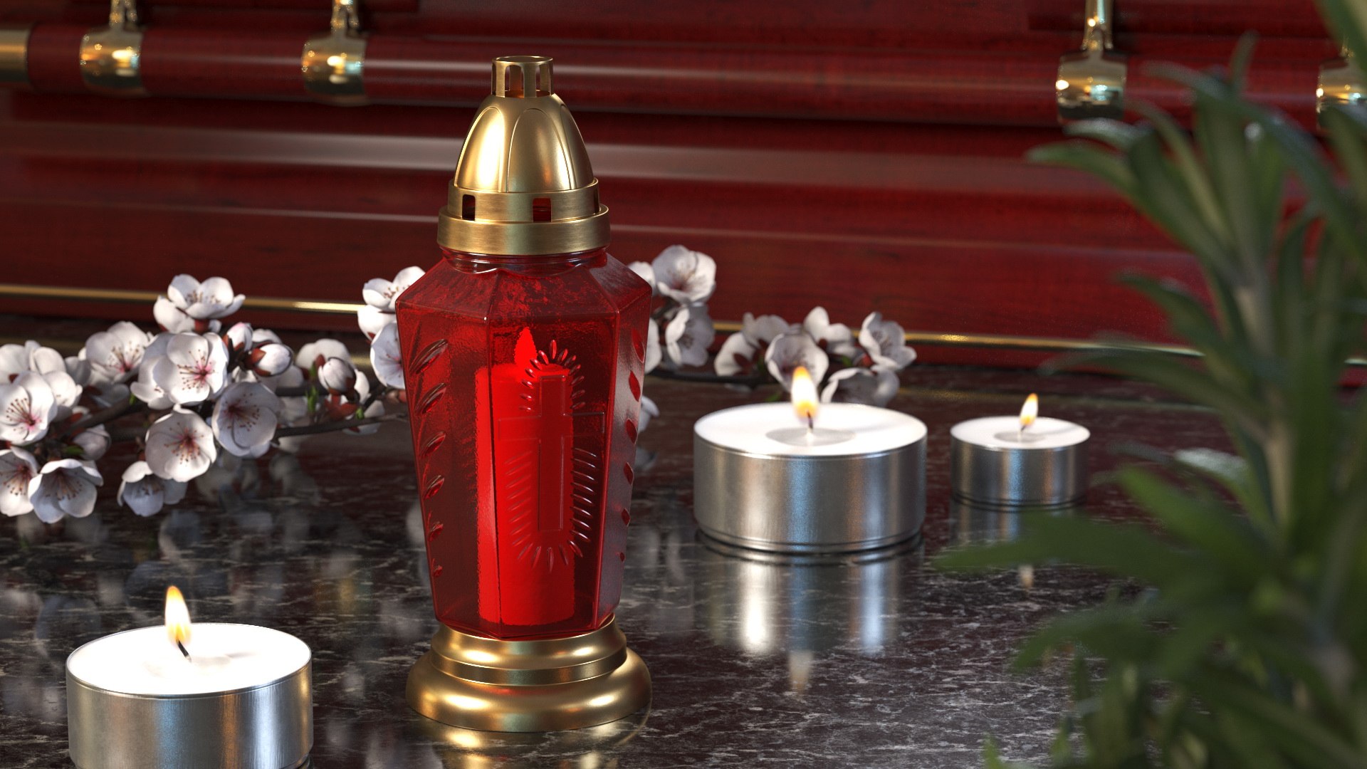 Taultic Lights Cemetery Memorial Candle 3D Model - TurboSquid 1954330