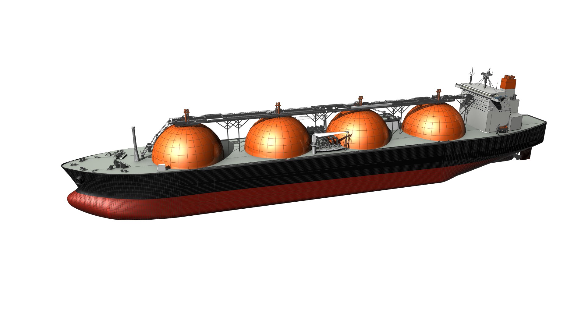 Lng Carrier Moss Type 3D Model - TurboSquid 1251019