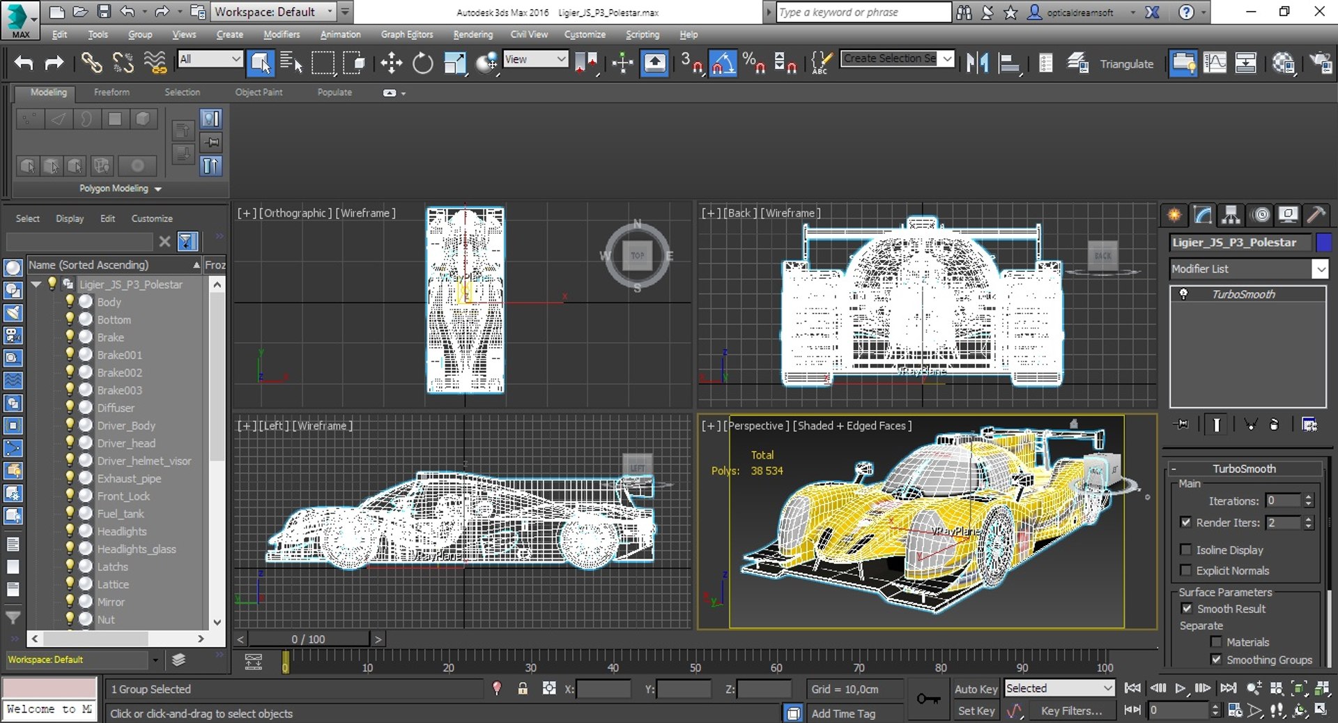 3D model polestar motor racing imsa - TurboSquid 1454772