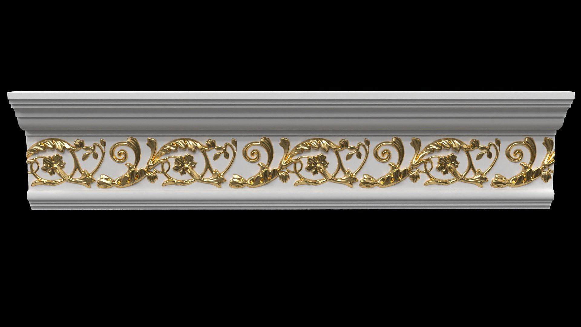 3D Patterned Cornice Gypsum Plaster DK44 Model - TurboSquid 1993924