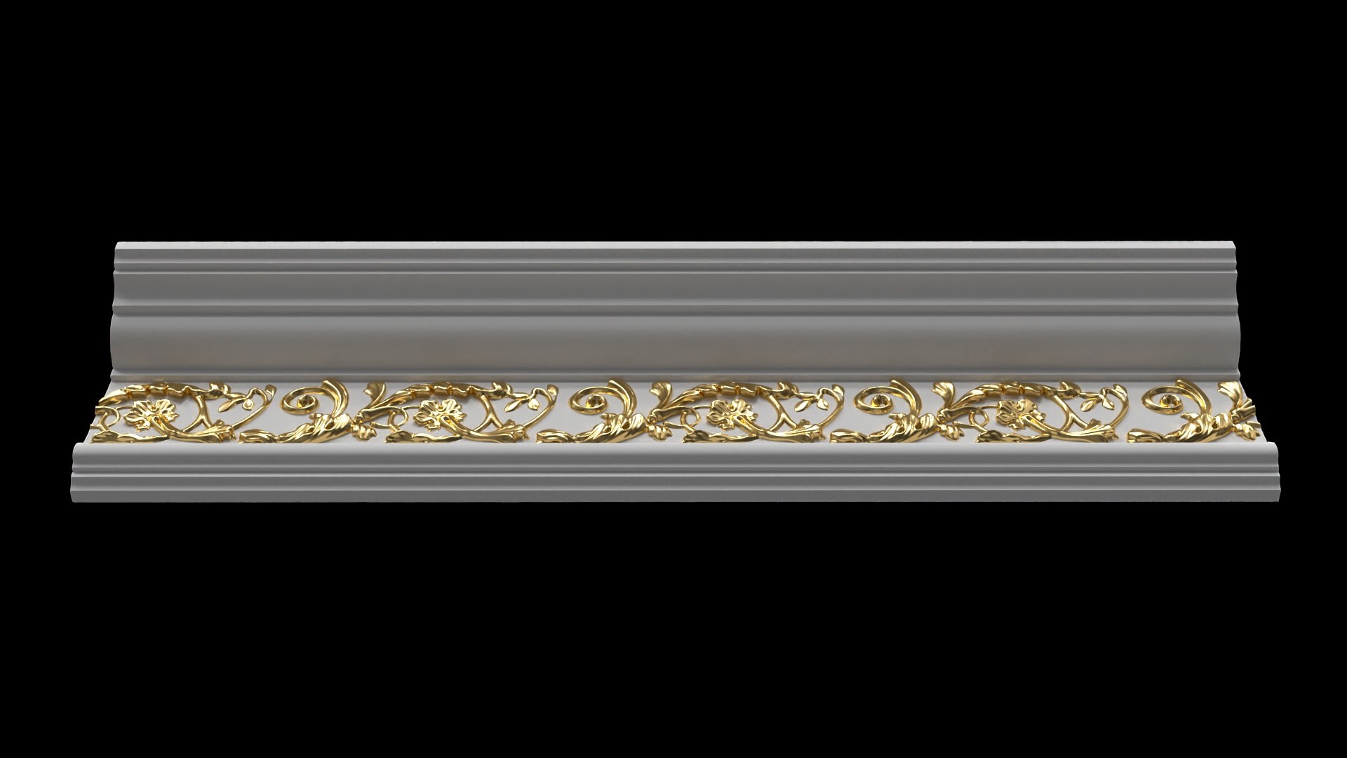3D Patterned Cornice Gypsum Plaster DK44 Model - TurboSquid 1993924