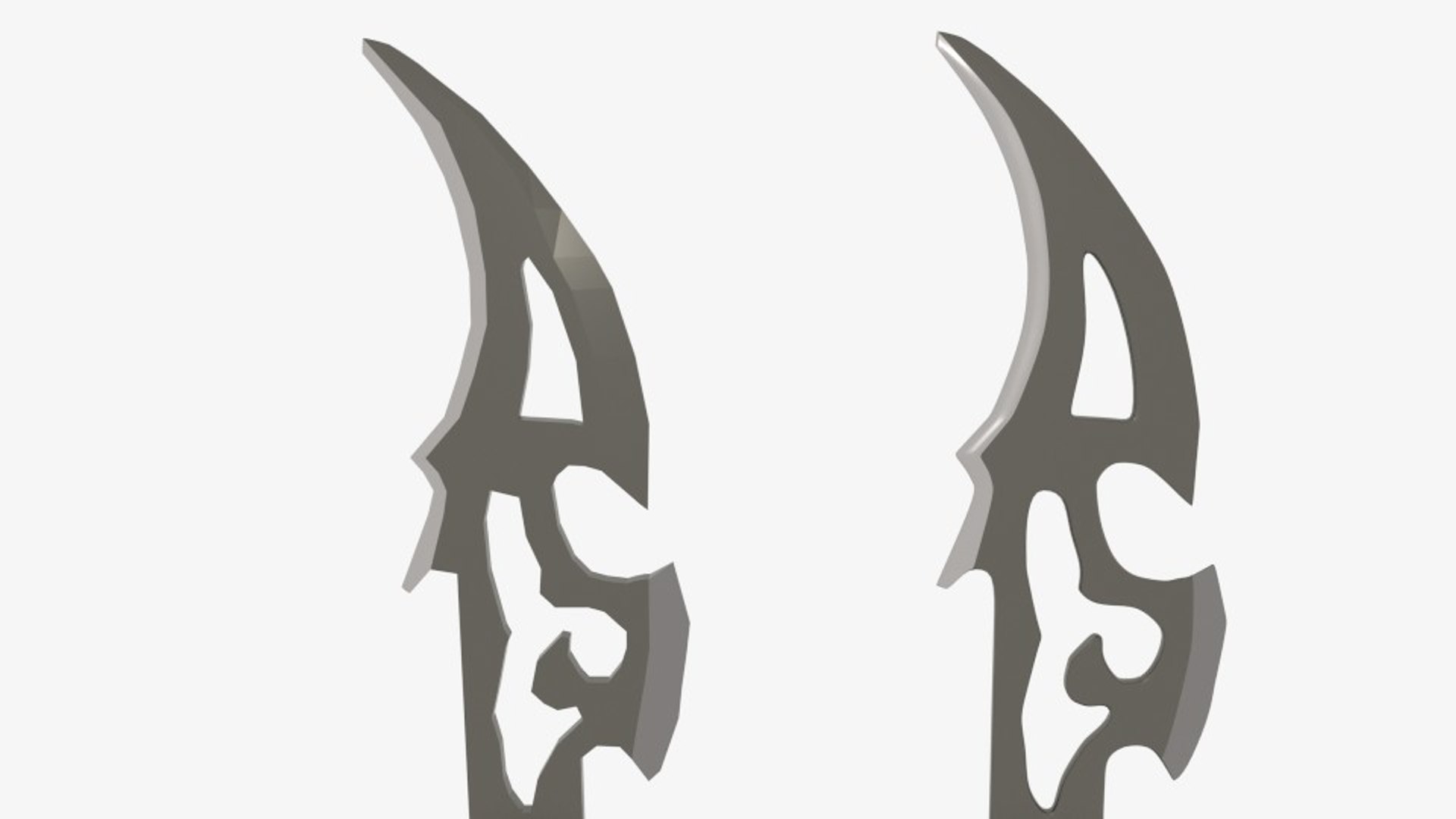 3d model ninja dual weapon blade