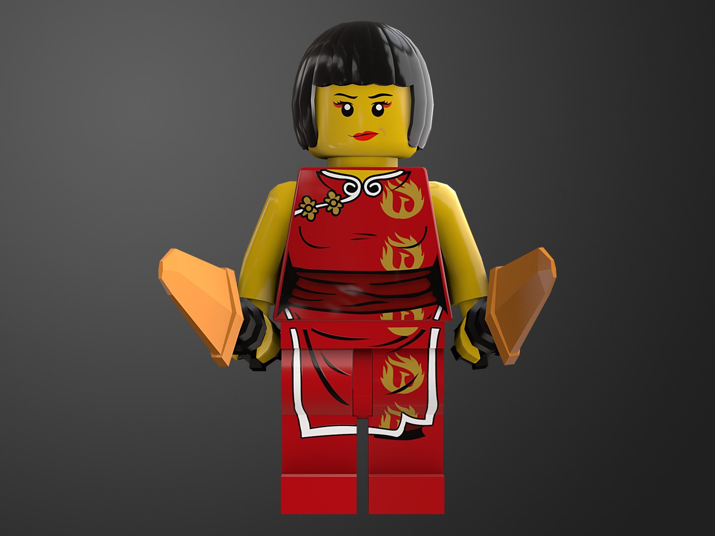 3D Rigged Ready Ninjagirl Lego Character Model - TurboSquid 1446223