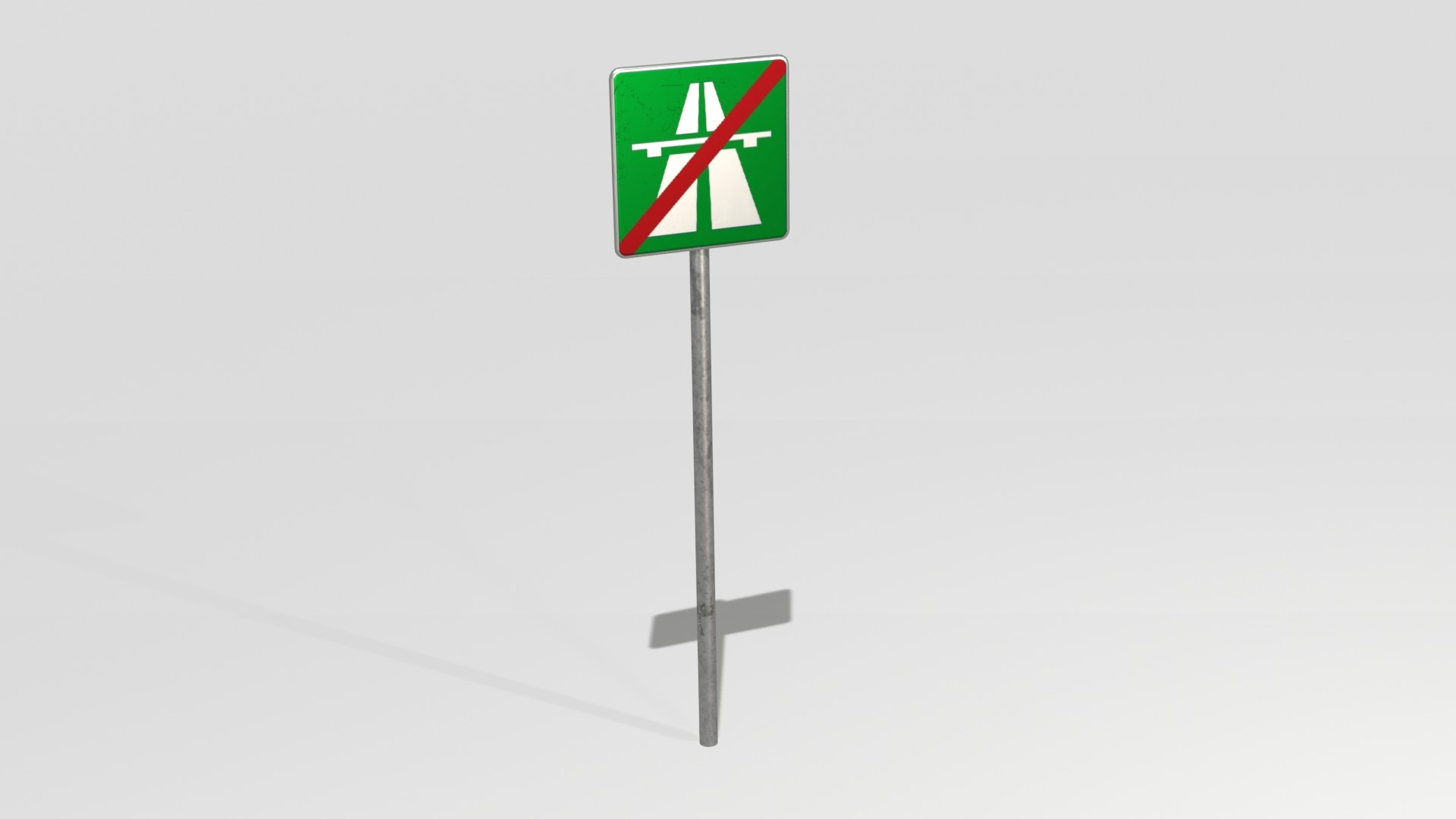 Traffic Sign End Of Highway 2 3D - TurboSquid 2144309