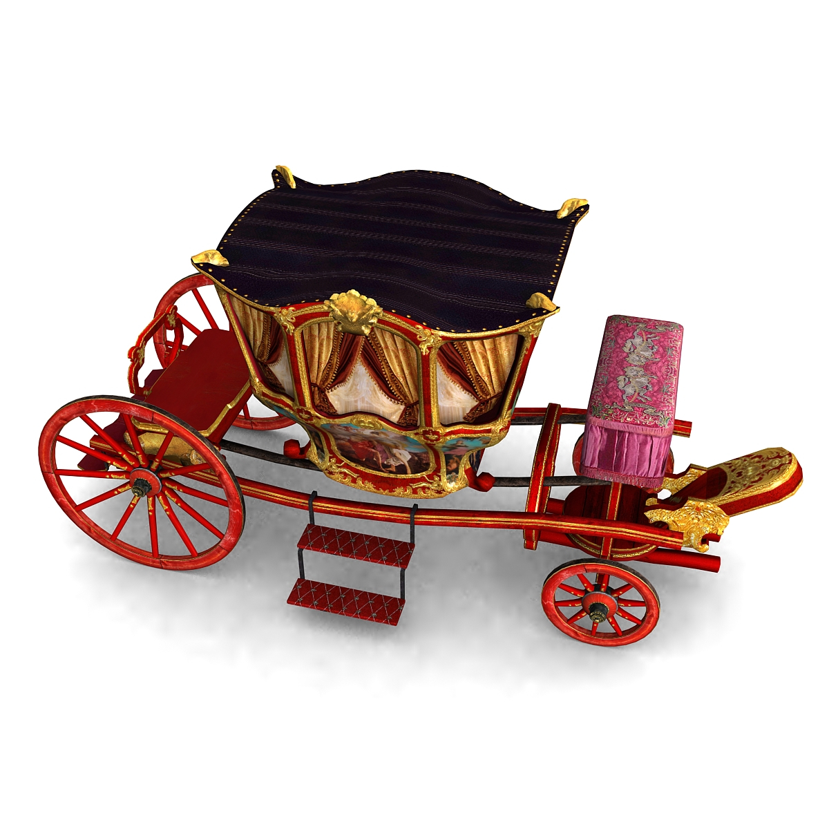 3d antique carriage model