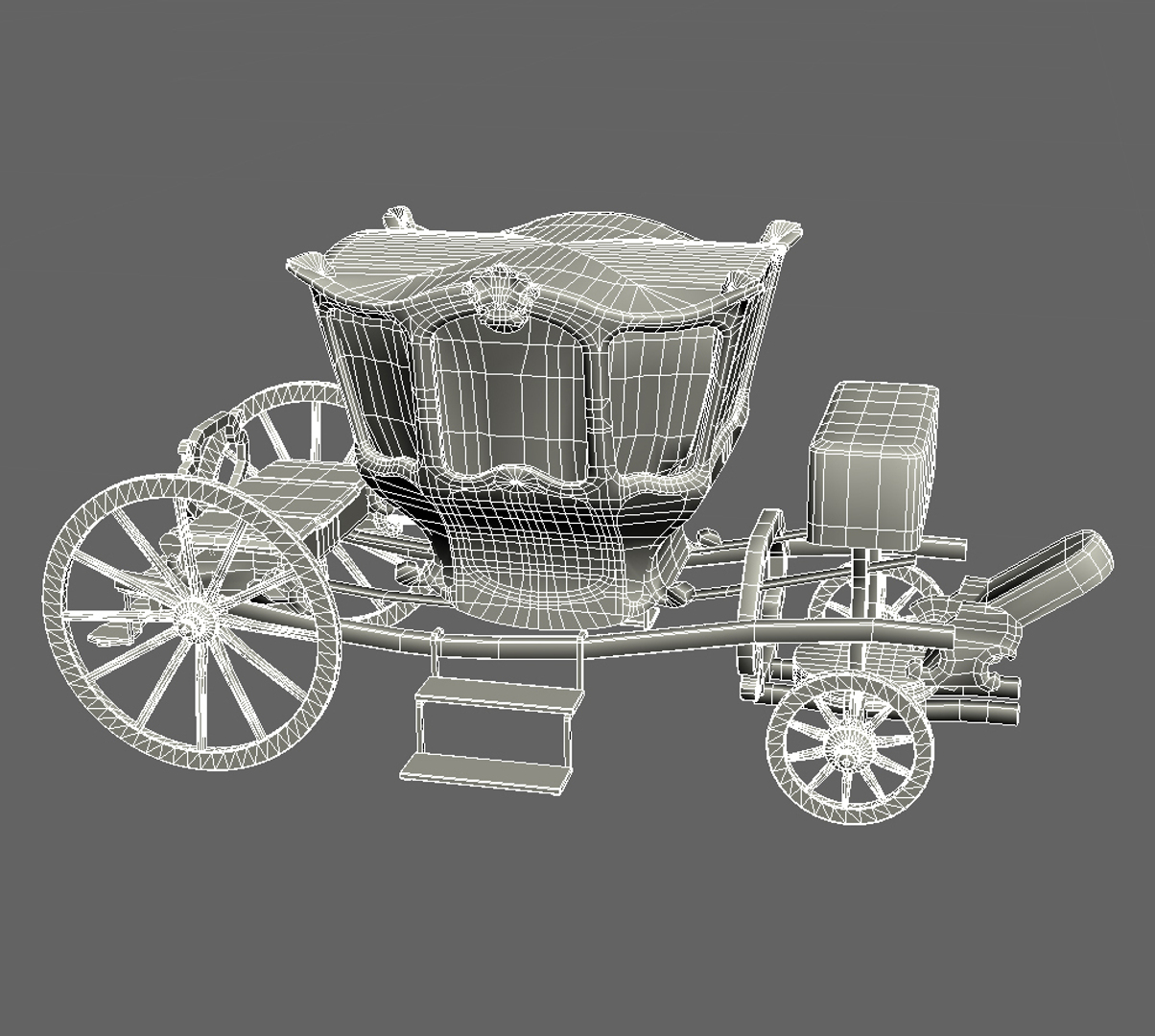 3d antique carriage model