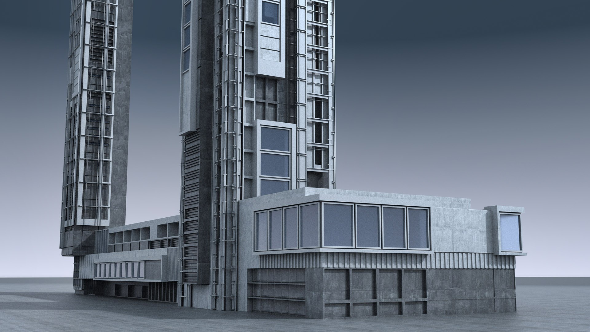 Future Building 037 3D Model - TurboSquid 2293655