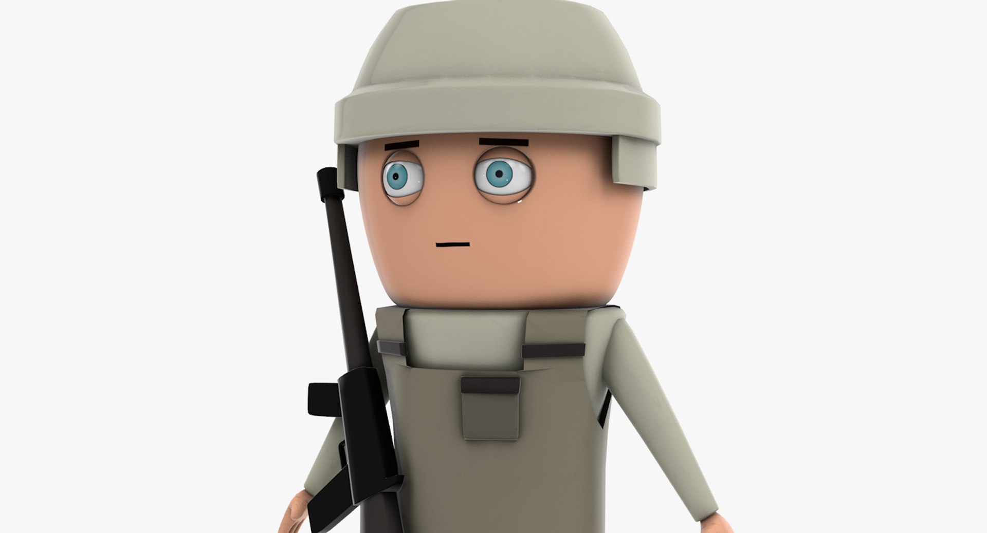 3D cartoon soldier - TurboSquid 1154211