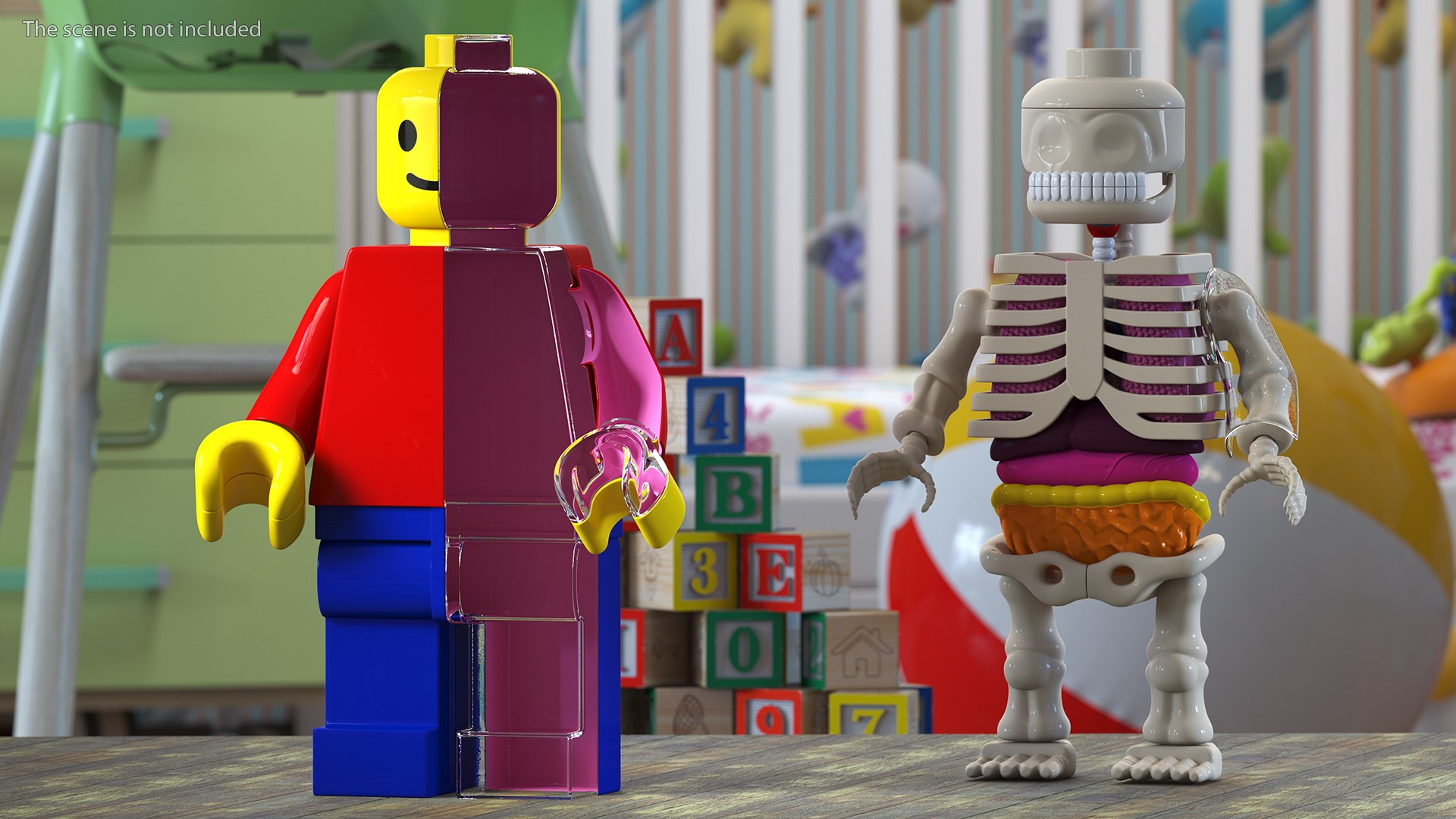 3D Anatomical LEGO Man Transparent - TurboSquid 1821188