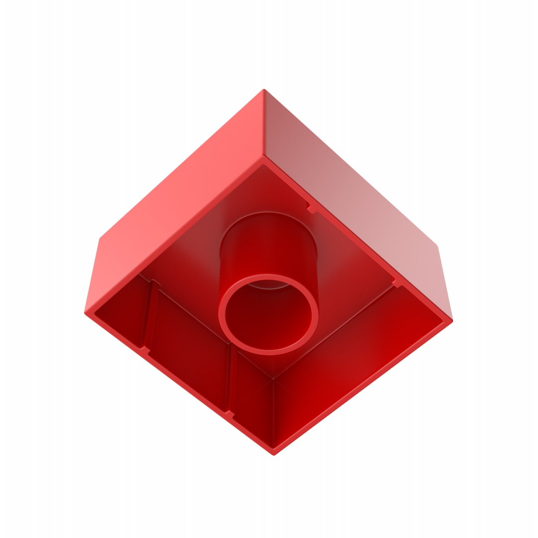 3D Red Brick Toy 2x2 Model - TurboSquid 2185551