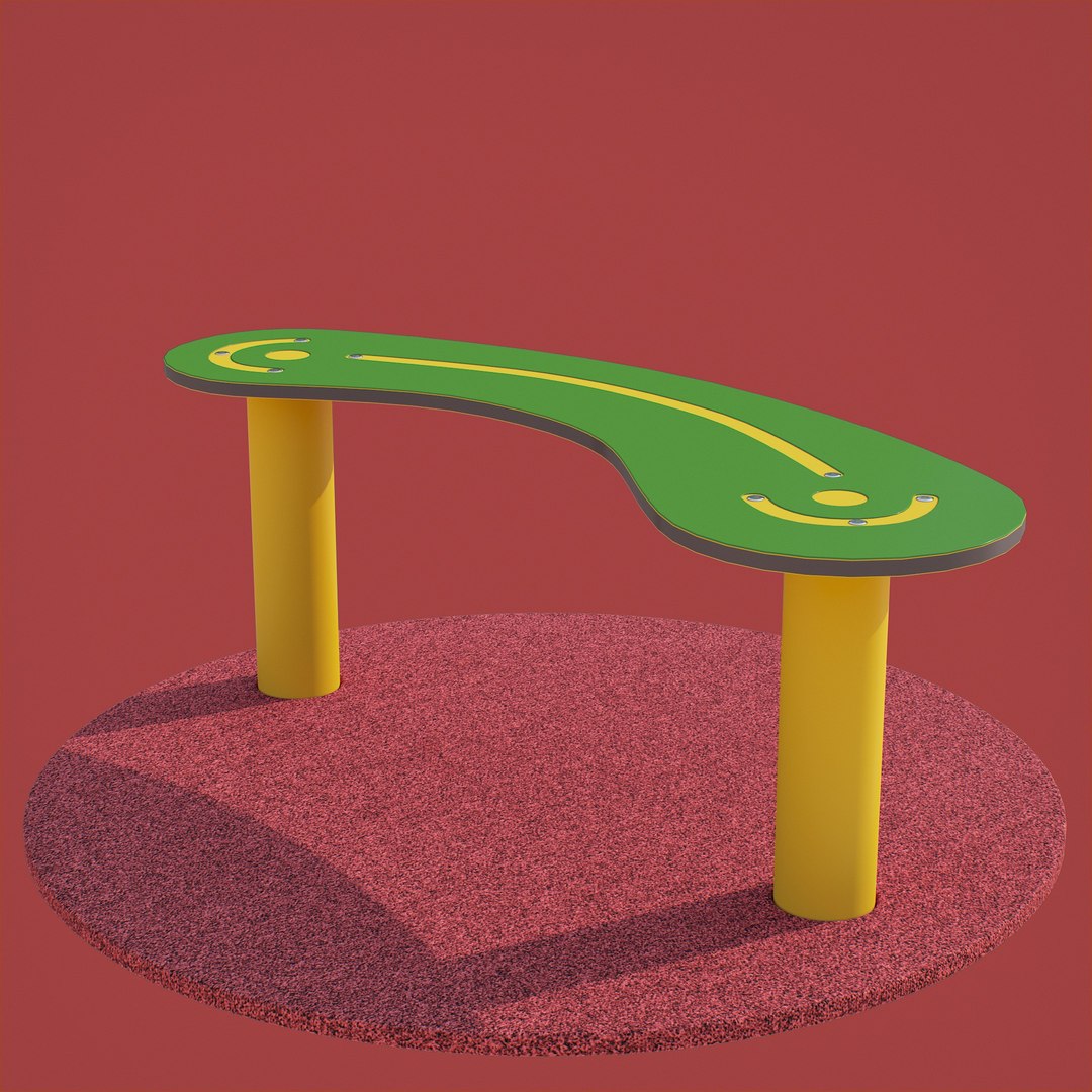 3D model kids playground INDEPENDANT BENCH JPI-0167 - TurboSquid 1753185