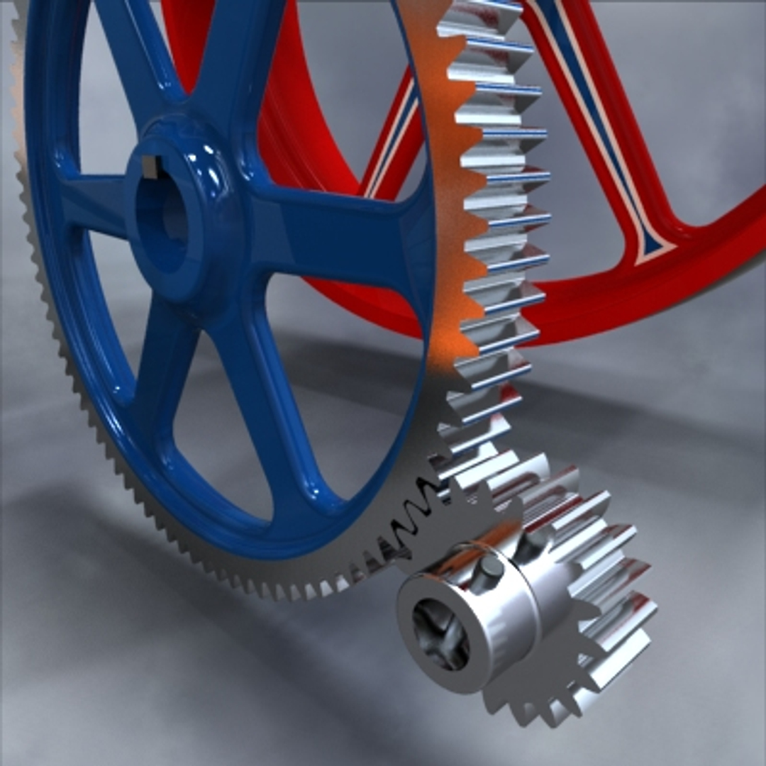 3d flywheels pulleys gears model