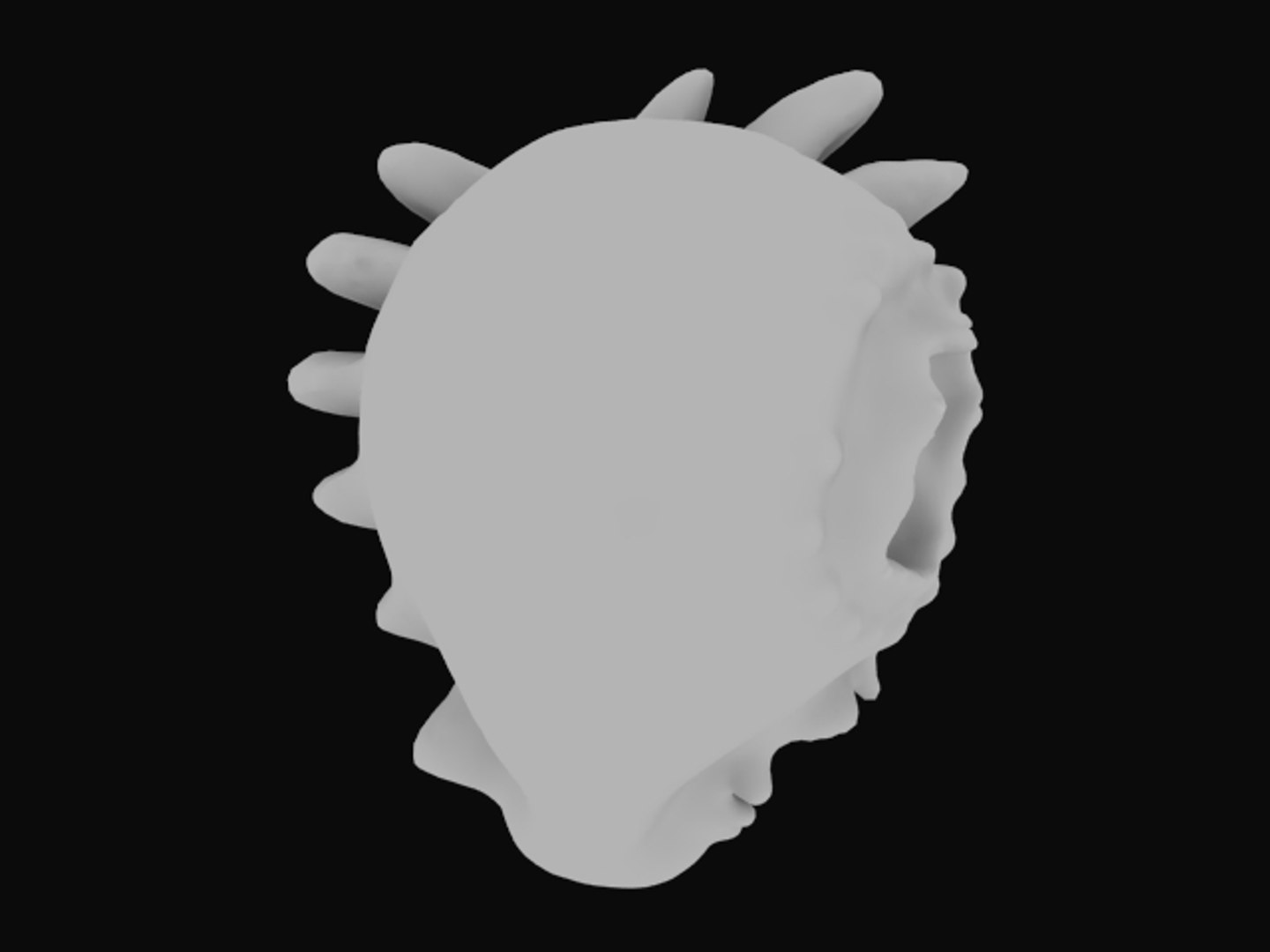 Scary Alien Face 3d Model