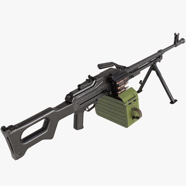 modelo 3d Texturas de Machine Gun 11 Metal All PBR Unity UE ...