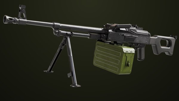 modelo 3d Texturas de Machine Gun 11 Metal All PBR Unity UE ...