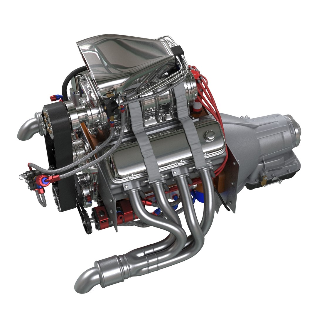 3d car engine blower model