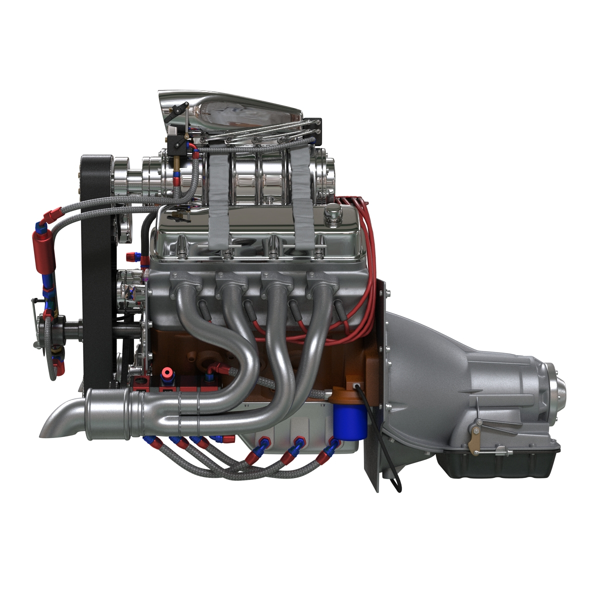 3d car engine blower model