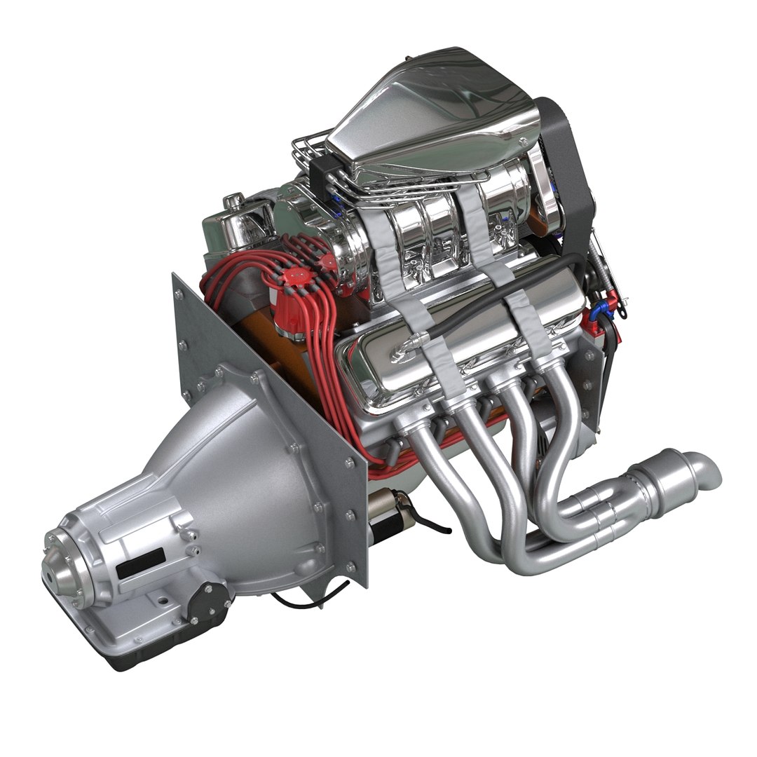 3d car engine blower model