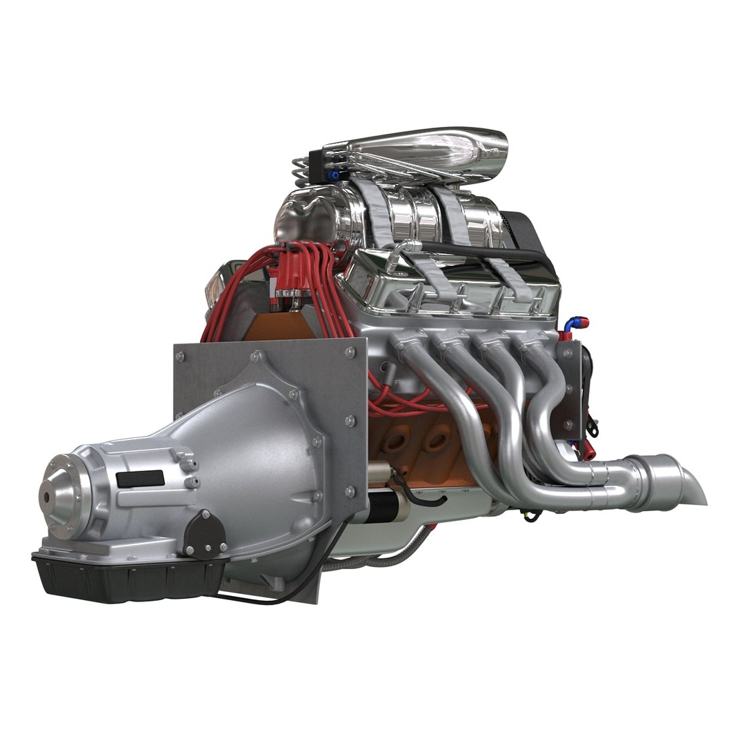 3d car engine blower model