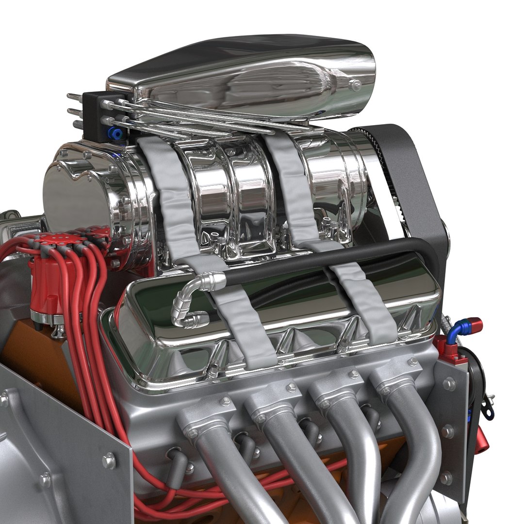 3d car engine blower model