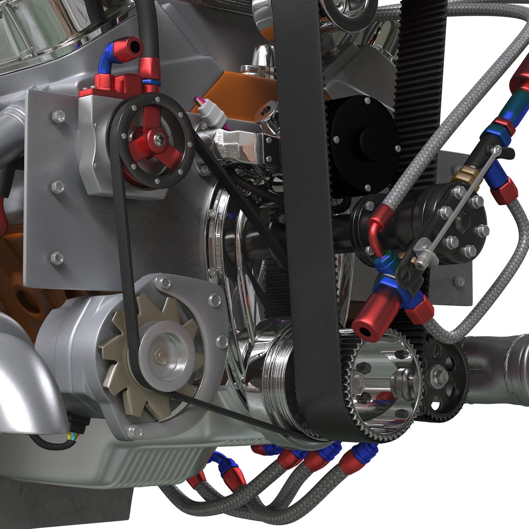 3d Car Engine Blower Model