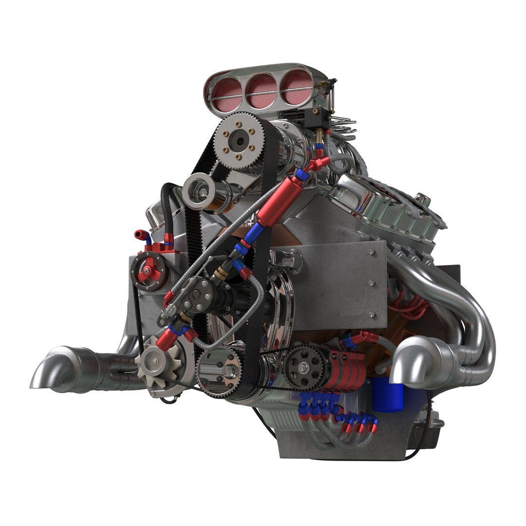 3d car engine blower model
