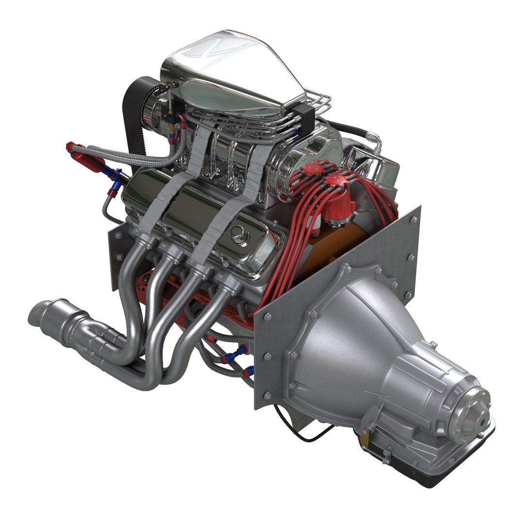 3d car engine blower model