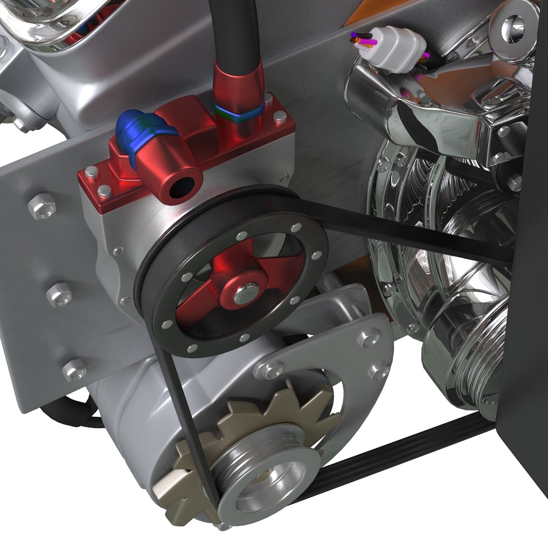 3d Car Engine Blower Model