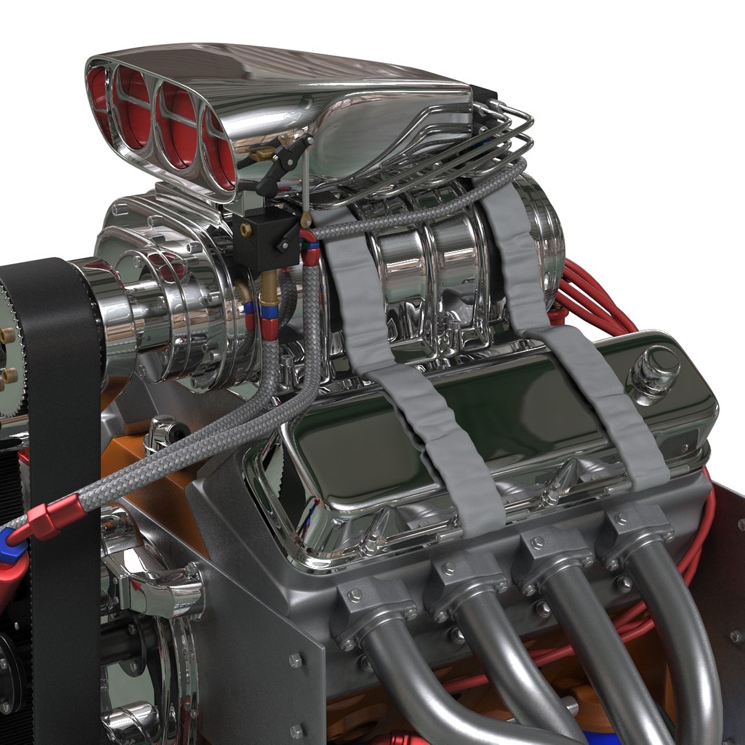 3d car engine blower model