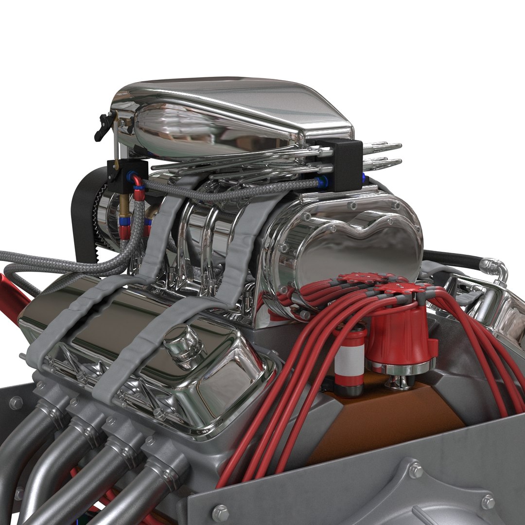 3d car engine blower model