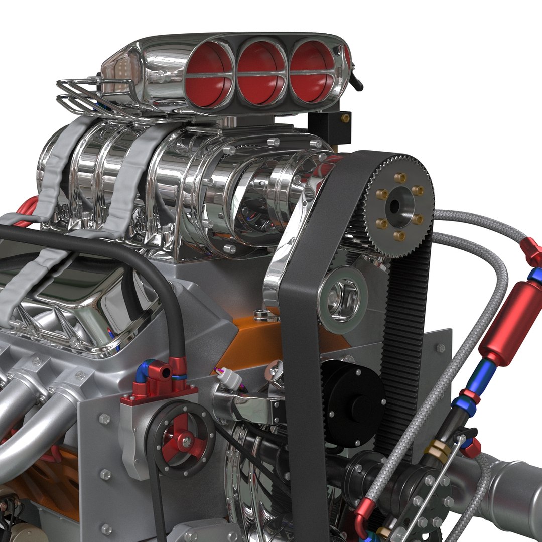 3d Car Engine Blower Model