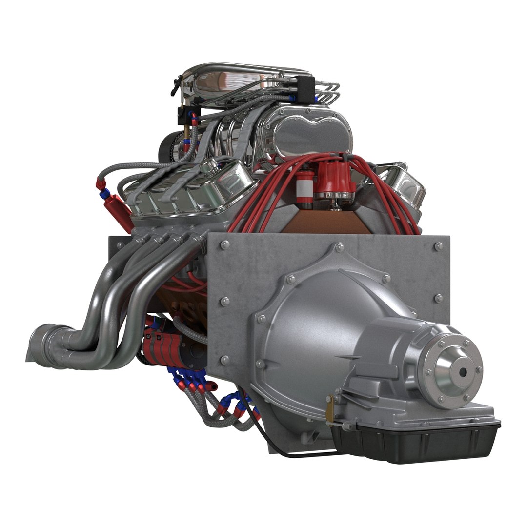 3d car engine blower model
