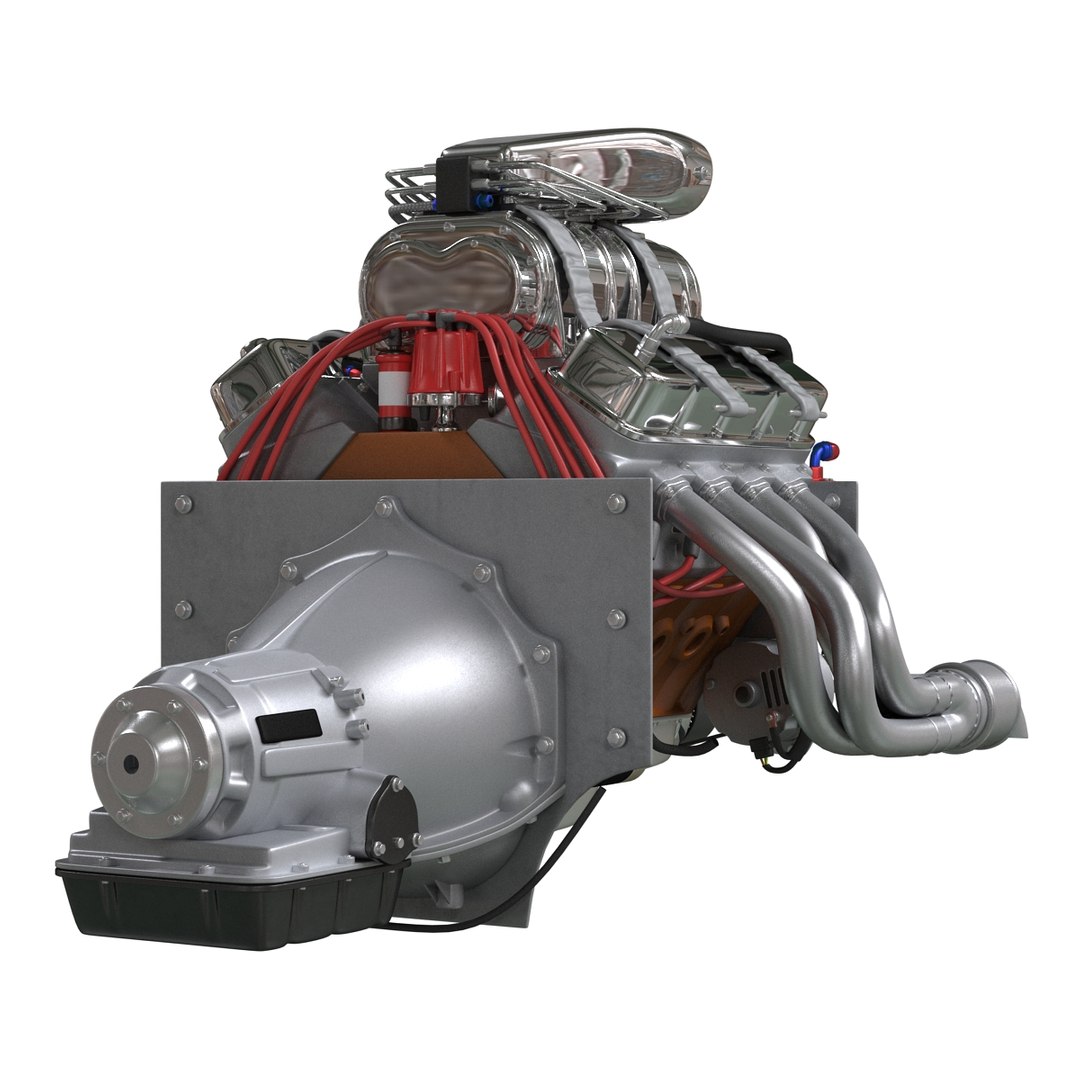 3d car engine blower model