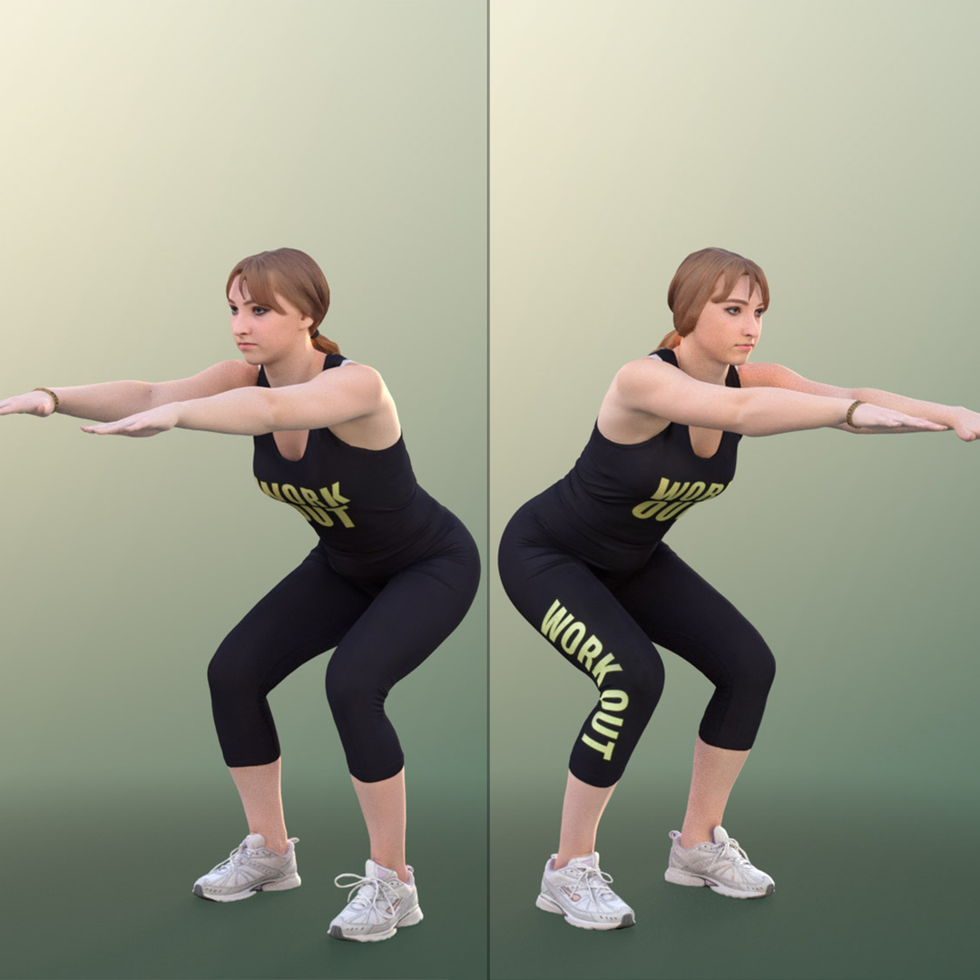Woman young fit 3D model - TurboSquid 1712837