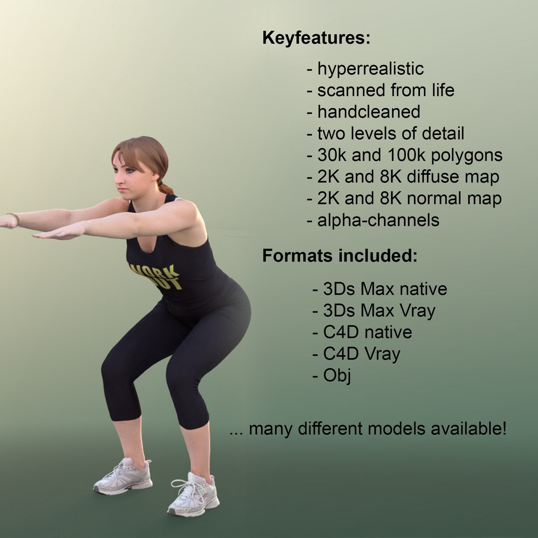 Woman Young Fit 3D Model - TurboSquid 1712837