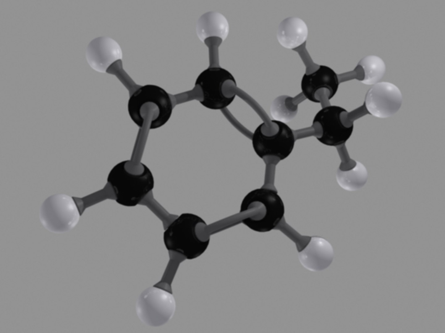 Ethylbenzene - Molecule 3d Max