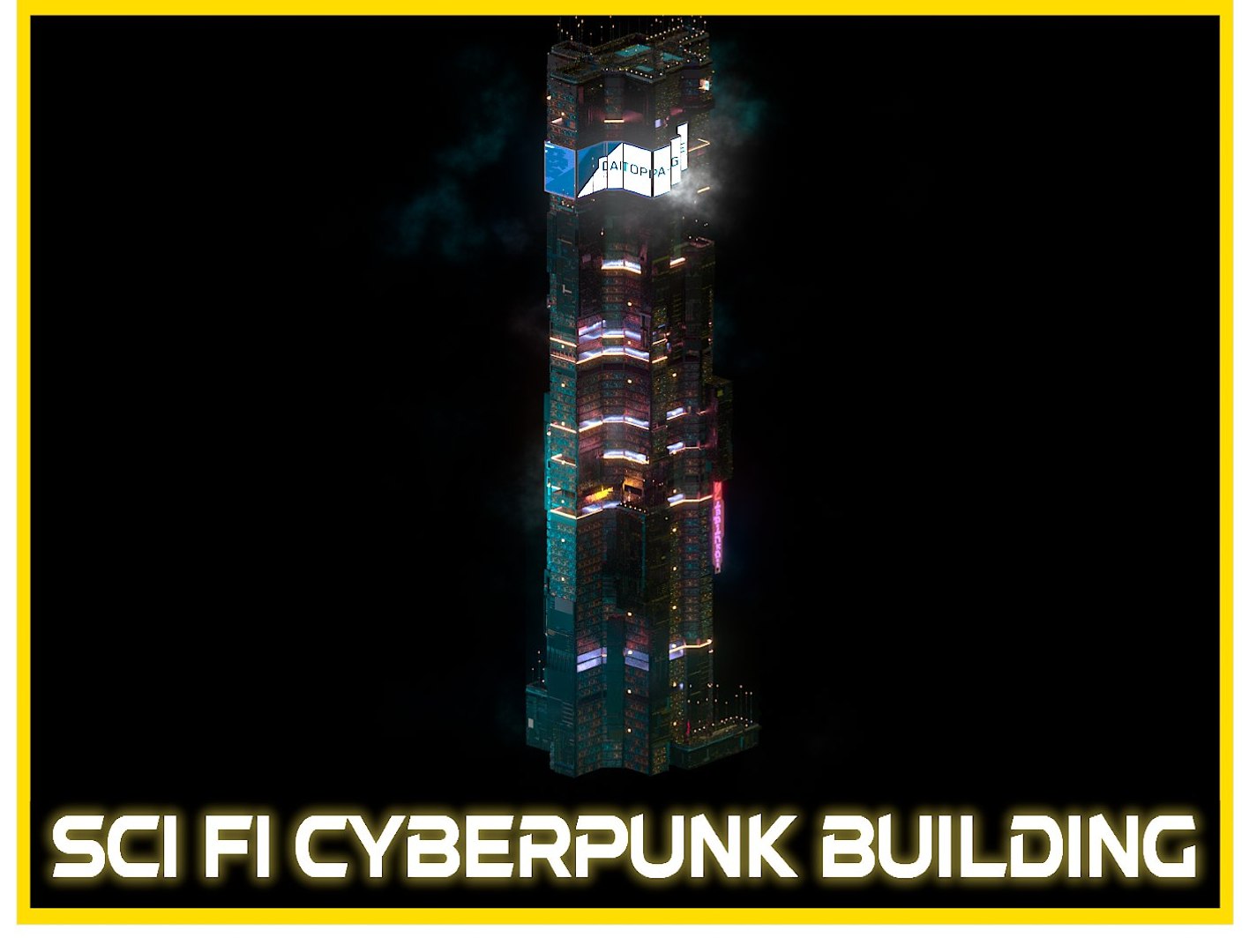 Sci-Fi Futuristic Cyberpunk Sci Fi City Building Skyscraper 26 3D ...