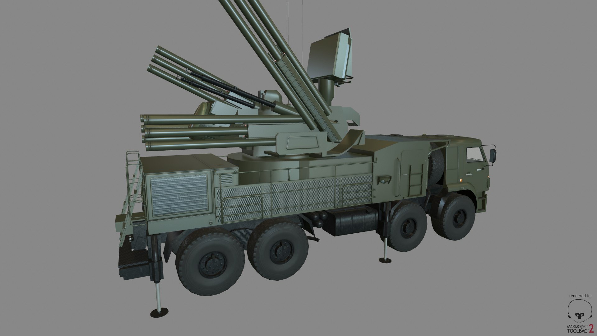 3d Model Pantsir-s1 Artillery