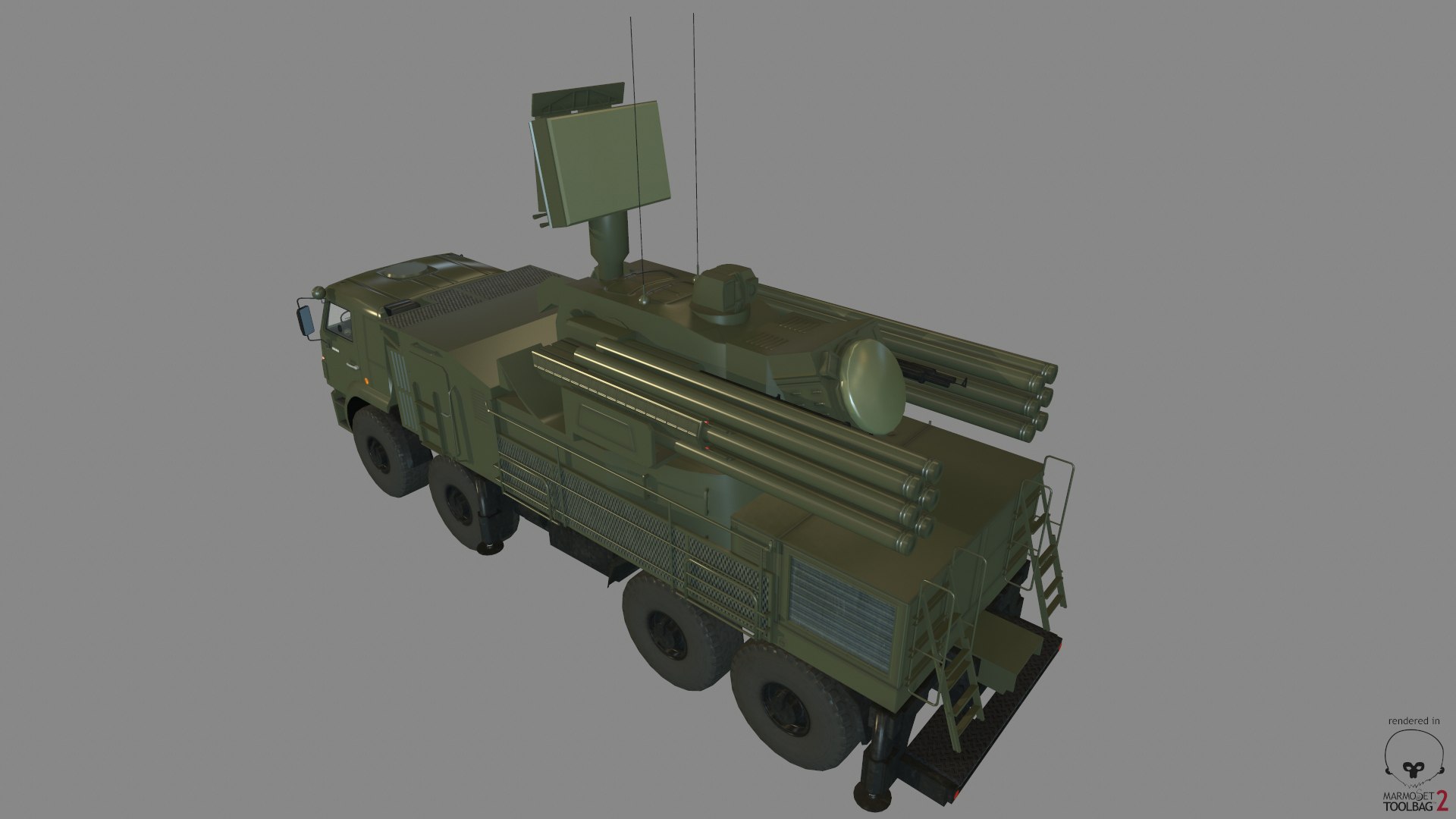 3d Model Pantsir-s1 Artillery