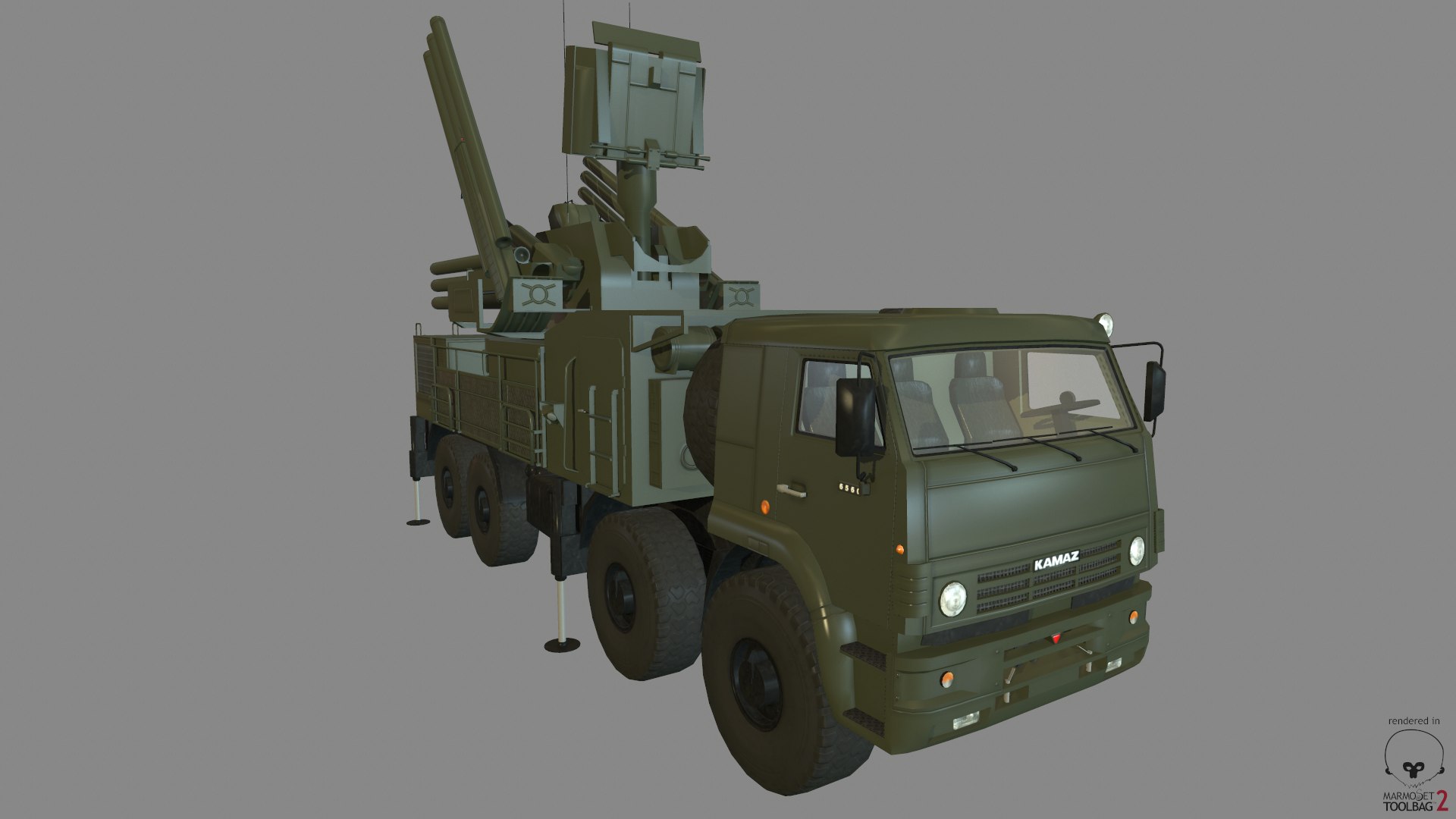 3d Model Pantsir-s1 Artillery