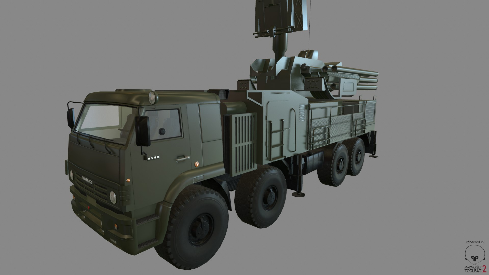 3d Model Pantsir-s1 Artillery