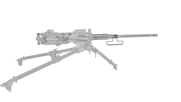 3d model m-2 50cal