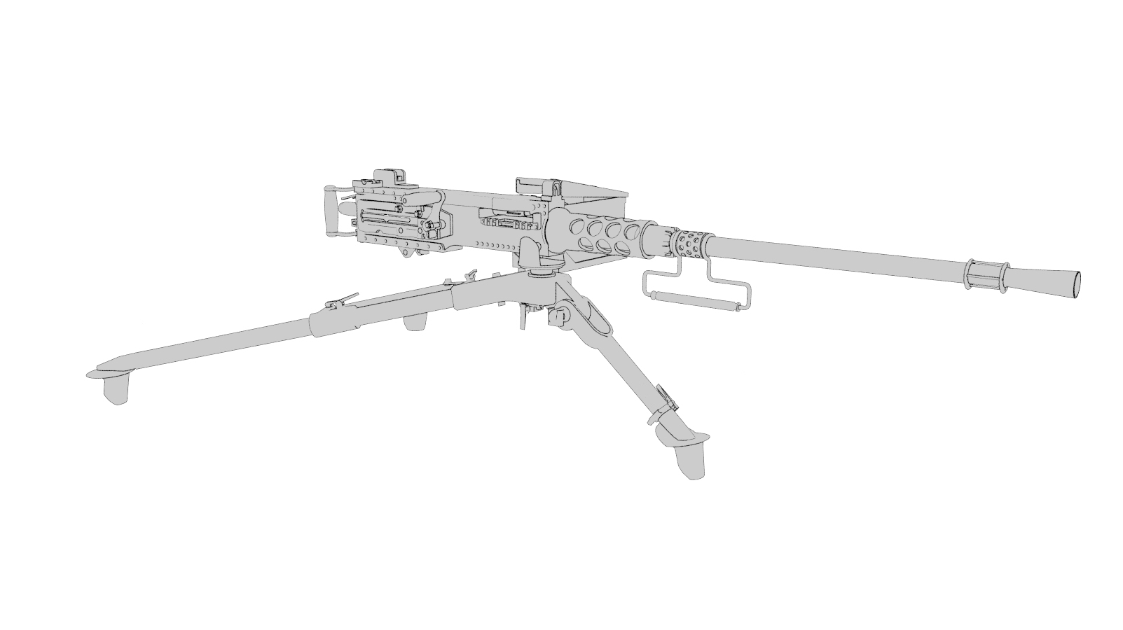 3d model m-2 50cal