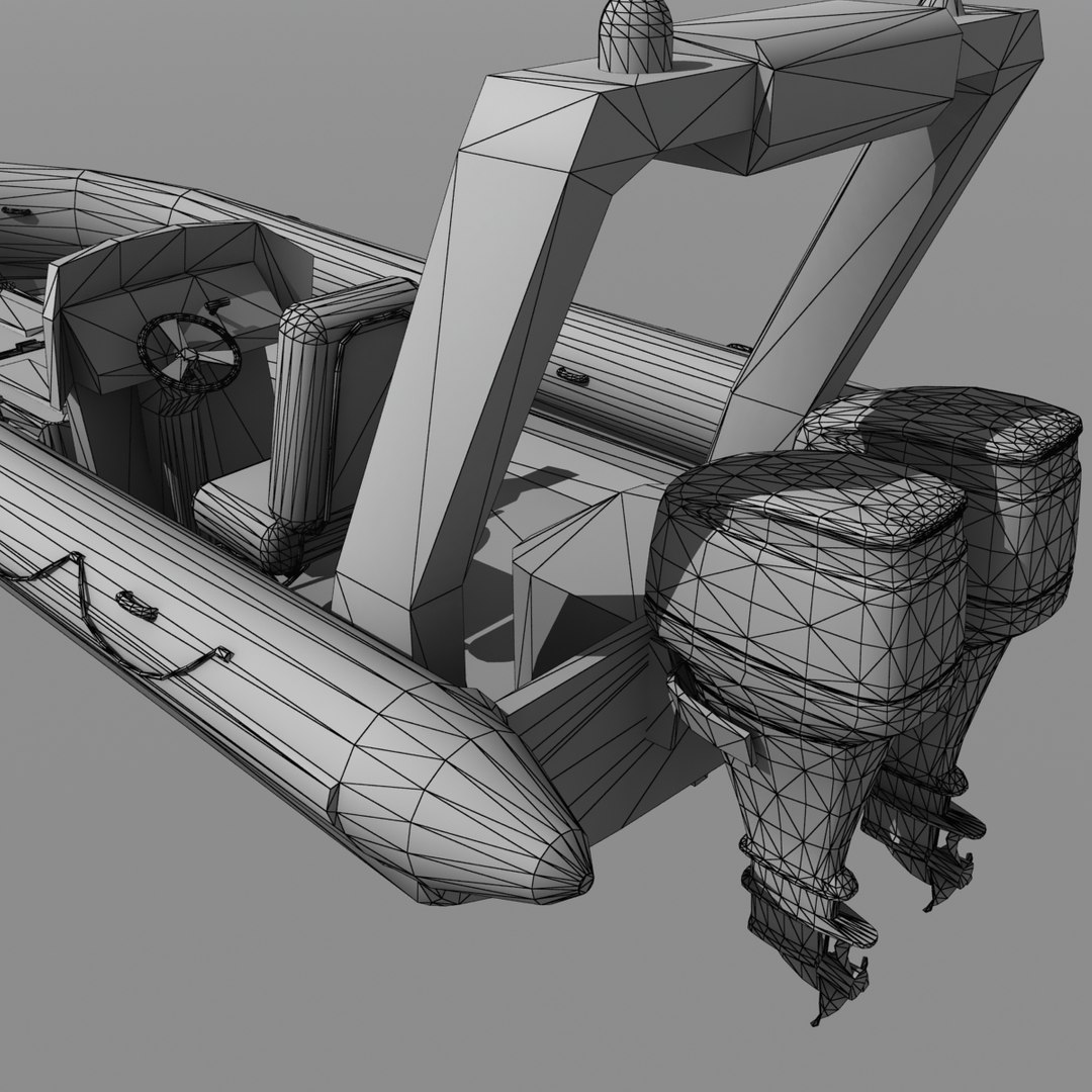 Rigid Inflatable Boat 3d Model