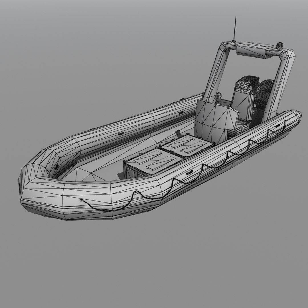 Rigid Inflatable Boat 3d Model